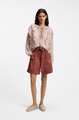 BOSS Eyelet-Belted Shorts